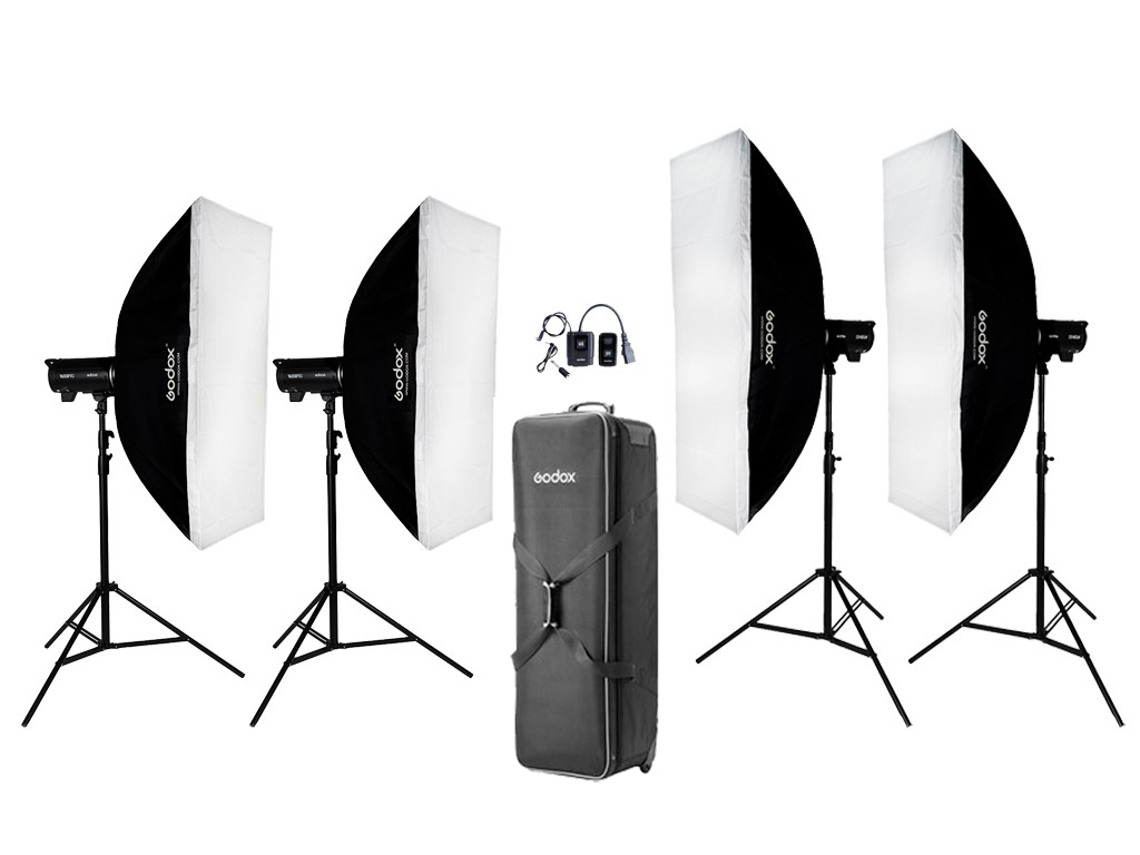Godox DP800 III V / DP400 III V 4'lü Paraflaş Kit (LED Model Lambalı ...